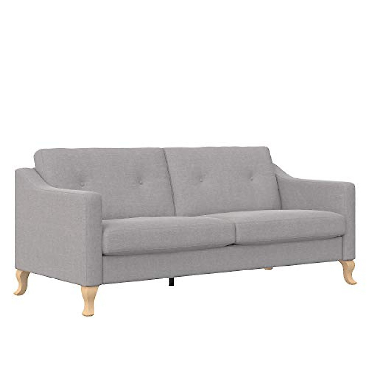 Mr. Kate Tess Sofa with Soft Pocket Coil Cushions, Small Space Living Room Furniture, Light Gray Linen