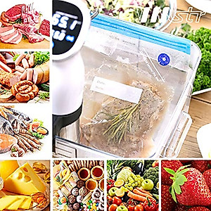 VMSTR 1-Quart BPA-Free Multilayer Construction Vacuum Zipper Bags, 10 Count