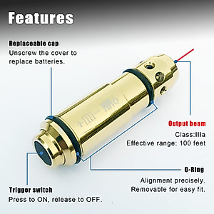 StrongTools 2nd Generation 9mm Dry Fire Laser Training Cartridge with Spare Snap Cap and Batteries