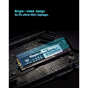 acer Predator GM3500 512GB NVMe SSD - M.2 PCIe Gen3 (8 Gb/s) x 4 Interface Internal Solid State Hard Drive with DDR4 DRAM Cache Up to 3400 MB/s - BL.9BWWR.101