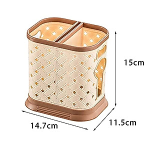 JISADER Chopstick Drain Storage Rack Divider Holder Kitchen Cutlery Organizer Cutlery Holder, M Beige, Optional