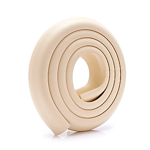 Baby Proofing Edge Corner Protector, 6.6Ft Baby Safety Desk Table Edge Guard Strip Proof Corner Guards, L-Shaped Kids Protection Bumper Anti-Collision Strip Beige 2 Meters + 4 Meters Tape