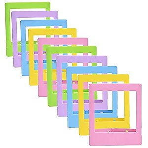 SUNMN 10 Pieces Colorful Photo Picture Frames Compatible with Fujifilm Instax Square SQ1 SQ6 SQ10 SQ20 Camera Film