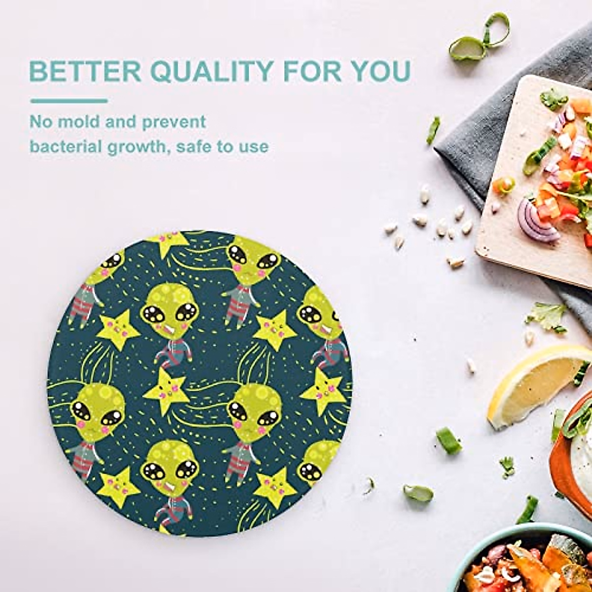 Alien Stars Cutting Board Tempered Glass Chopping Board for Kitchen Hotel