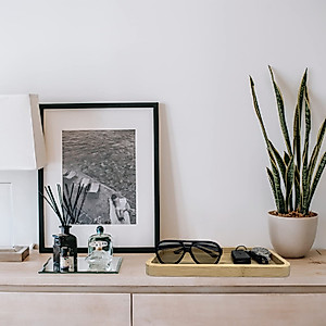 Bamboo Vanity Tray, Bathroom Tray for Counter, Bamboo Tray for Bathroom, Toilet Tank Tray, Perfume Tray 11.8L x 5.9W x 0.8H inch