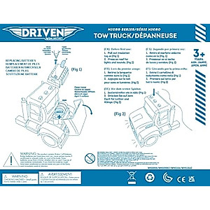 Driven by Battat – Toy Tow Truck For Kids – City Vehicle Toy – Lights & Sounds – Movable Parts – 3 Years + – Micro Tow Truck