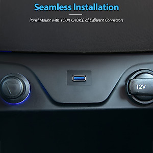 URWOOW USB3.0 Square Flush Mount - 1M 3ft USB 3.0 Extension Mount, Dash Mount, Flush Mount, Panel Mount Cable, for Car, Boat, Motorcycle (3 feet)