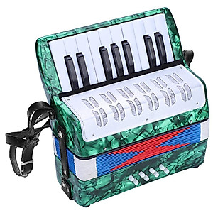 Professional Accordian for Kids Children, 17 Key 8 Bass Piano Accordion Educational Musical Instrument for Amateur Beginners Students