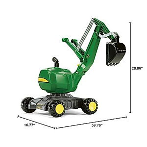 rolly toys John Deere Ride-On: 360-Degree Excavator Shovel/Digger, Youth Ages 3+