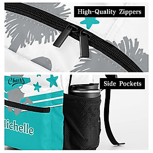 WOWPersonalTailor Cheers Light Blue Cheerleaders Backpack Waterproof Travel Bag for Hiking Camping