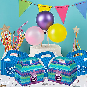 Video Game Llama Goodie Bags,16 Pcs Party Boxes for Battle Gamers Birthday Party Supplies Decorations Favors