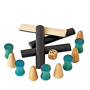 WE Games Senet Ancient Egyption Wooden Board Games, Strategy Board Game for Kids and Adults, Table Top Board Game with Built in Storage, with 10 Player Pieces, Keepsake Quality Desktop Game