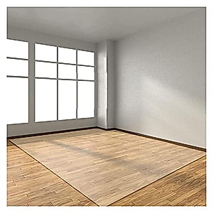 Clear PVC Desk Chair Mat Transparent Office Home Floor Protector mat Chairmats Non-Slip, wear-Resistant, Easy to Clean, 1.5mm Thick,60/80/100cm wide,100-600cm length,100% Waterproof Vinyl Plastic Floo