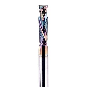 SpeTool Compression Router Bit 1/4 Inch Shank 1 Inch Cutting Length with Coated Carbide Spiarl Up Down CNC Router Bit for Woodworking Tool