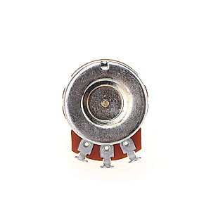 Musiclily Pro Brass Shaft Full Metric Size A500K Guitar Pots Audio Taper Potentiometers for Electric Guitar/Bass (Set of 4)