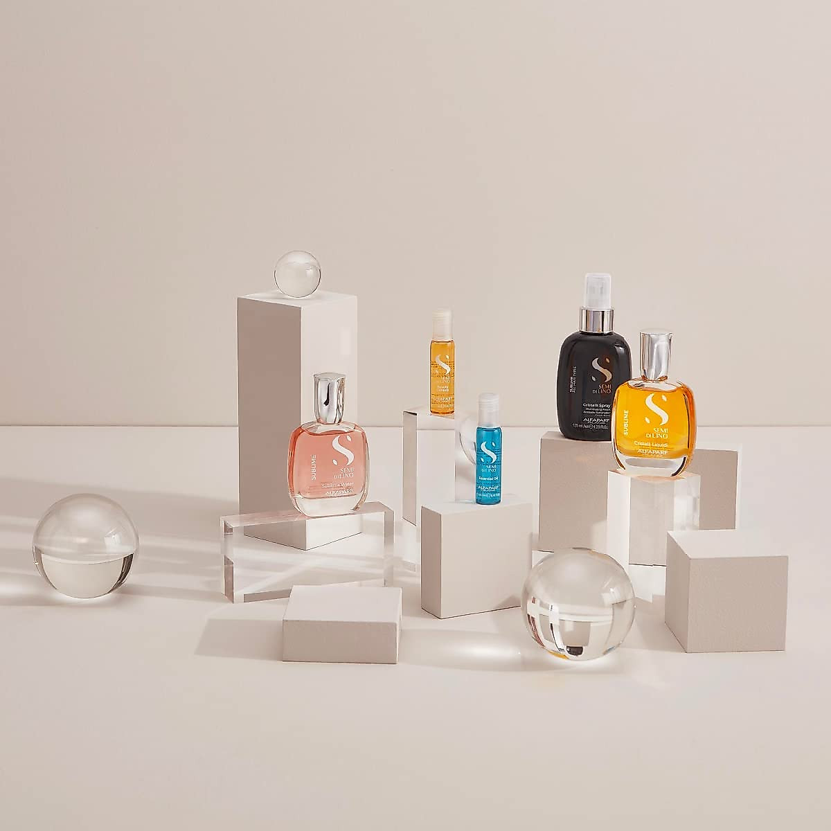 Alfaparf Milano Semi Di Lino Sublime Essential Hair Oil Treatment - Hydrating Hair Oil to Protect & Smooth Ends - With Flaxseed Extract + Omega 3 - Silky Hair Products (12 Vials x 13 ml / 0.44 oz/ea)