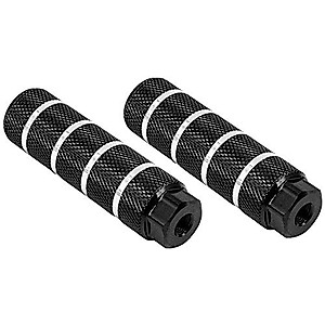 wansha Bike Pegs - High Strength Alloy Foot Pegs for BMX and Bicycle (Striped Black, 2pairs)