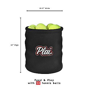 Plai Portable Tennis Ball Hopper Basket - Great for Tennis Training & Fast Feeder for Tennis Balls, Pickleball, Table Tennis or Baseball Balls, Fits Around Any Waist - Holds 50+ Tennis Balls