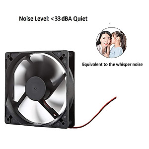 120mm Case Fan 120x120x25mm 12cm Computer PC Fan DC 12V 2Wire 3Pin Connector Cooling Fan 1600RPM 2-Pack
