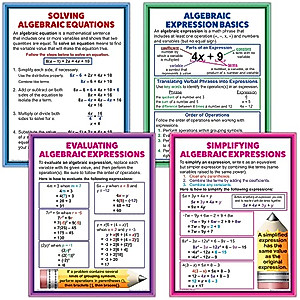 McDonald Publishing Algebraic Expressions & Equations Poster Set (P088)