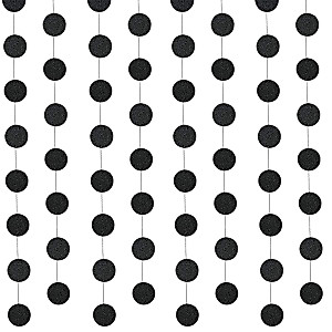 Potion Bar Banner Black Glitter and Black Glittery Circle Dots Garland- Halloween Hocus Pocus Decorations Halloween Witch Party Decorations Potion Halloween Decor