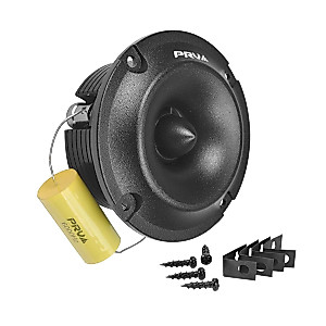 PRV Audio Bullet Super Tweeters Neodymium, 3 Inch Tweeter Black TW400Ti-Nd-4 Slim 120 Watts Max Power 4 Ohm, Easy to Mount PRV Tweeters Pair, 3 Inch Speaker Replacement (2 Tweeters)