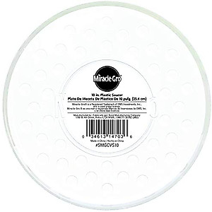 Miracle-Gro SMGCVS10 10" Plastic Saucer, Clear