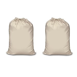 BIG EVENTS Cotton Laundry Bag for Clothes - Travel Organizer - Eco-Friendly 100% Pure Cotton Drawstring Bag - Large Size - Hanging Laundry Bag Foldable and Washable Plane (Pack Of 2)