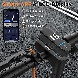 VOLPAM Electric Scooter, Powerful 350W/500W Motor, Max 12/19/28Miles Long Range, Top Speed 16/19/21 MPH, 8.5" /10'' Tires, E Scooter for Adults (8.5''-12Miles-350W)