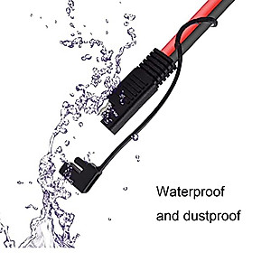 Liwinting SAE Y Splitter 1 to 2 SAE Extension Cord SAE Extension Cable Solar Panel Photovoltaic Cable Male to Female Extension Cord Bullet SAE One Point Two 14AWG 60cm/1.96FT