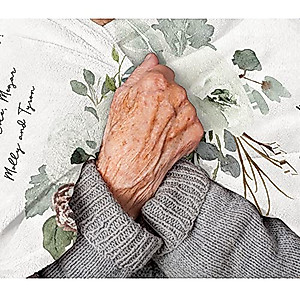 TEEMAN Personalized Nana Blanket, Mothers Day Blanket Gift for Nana, Gifts for Nana from Grandkids, Wrap Your Nana with Love and Inspirational Words, Blanket with Custom Kids Names