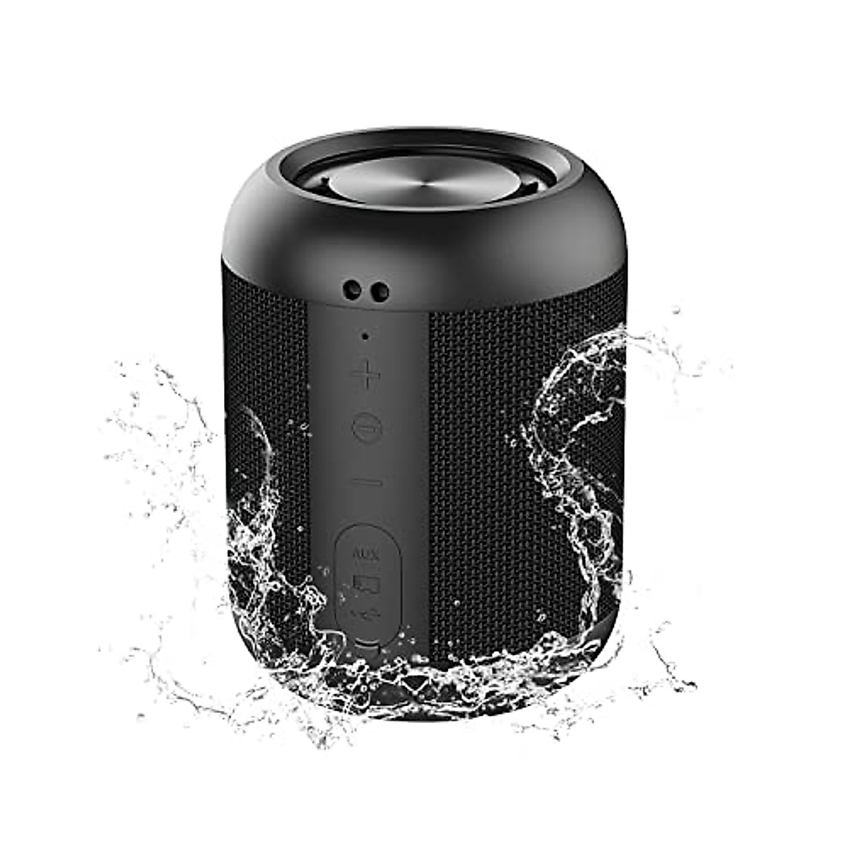 Nitvision Bluetooth Speakers, Waterproof Wireless Speaker,Upgraded, Portable Speaker with IPX5 Waterproof, Supports Wireless Charging, 24H Playtime-Black
