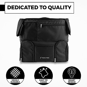 Bybee Baby Universal Stroller Organizer with Insulated Cup Holder, stroller phone holder. Parent Console AccessorieFits for Stroller like Uppababy, Baby Jogger, Britax, BOB, Umbrella and Pet Stroller.