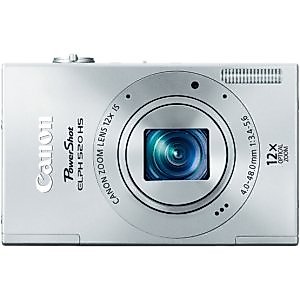 Canon PowerShot ELPH 520 HS 10.1 MP CMOS Digital Camera with 12x Ultra Wide-Angle Optical Image Stabilized Zoom Lens and Full 1080p HD Video (Silver)