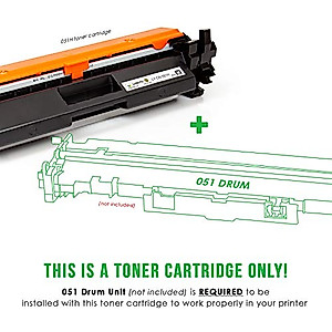 LINKYO Compatible Toner Cartridge Replacement for Canon 051H 051 High Capacity (Black, 2-Pack)