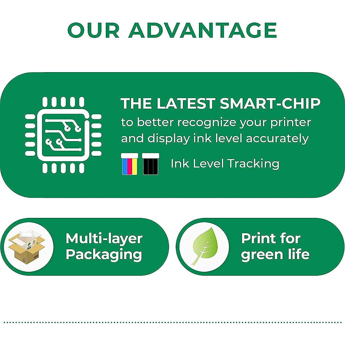 COLORETTO 62XL Ink Cartridge for HP Envy 7645 7640 5540 5642 5643 5640 5660 Officejet 5740 5746 200 250 258 Printers as Replacement of HP 62 XL 62xl hp62xl hp62 High Yield Combo Pack (2 Black)