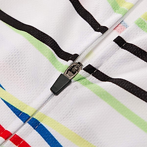 Coconut Ropamo CR Long Sleeve Cycling Jersey Mens, 3+1 Zipper Pockets Bicycle Tops Quick Dry Breathable Biking Shirt (White/Curve, M)