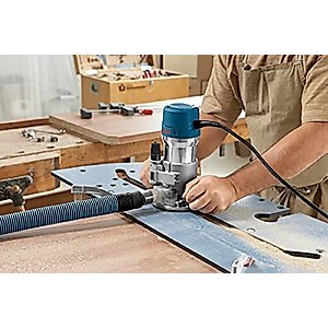 BOSCH 1617EVSPK Wood 12 Amp Router Tool Combo Kit - 2.25 Horsepower Plunge Router & Fixed Base with a Variable Speed Motor