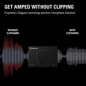 Elgato Wave XLR – Mic Interface, XLR/USB-C, Anti-Clipping, 75 dB preamp, Phantom Power, Direct Monitor, Touch Mute, Wave Link Digital Mixing app (Renewed)