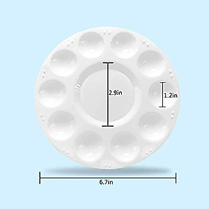 Hulameda Paint Tray Palettes, Plastic Paint Pallets for Kids or Students to Paints on School Project or Art Class-12pcs