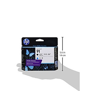 HP C9460A 91 Matte Black and Cyan Printhead Works with Hp Designjet Z6100