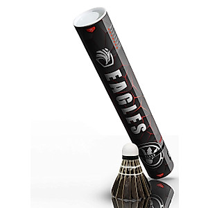 EAGLES Badminton Birdies Feather Bedminton Shuttlecocks- Birdie Ball for Indoor and Outdoor Matches ~ Highly Stable & Durable Shuttle Balls (Black)