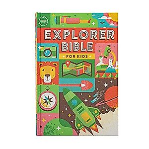 CSB Explorer Bible for Kids, Hardcover, Red Letter, Full-Color Design, Photos, Illustrations, Charts, Videos, Activities, Easy-to-Read Bible Serif Type