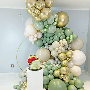 White Sand Balloons Party Balloons 18 Inch 10 Pack Cream White Latex Balloons for Baby Shower Happy Birthday Party Decorations