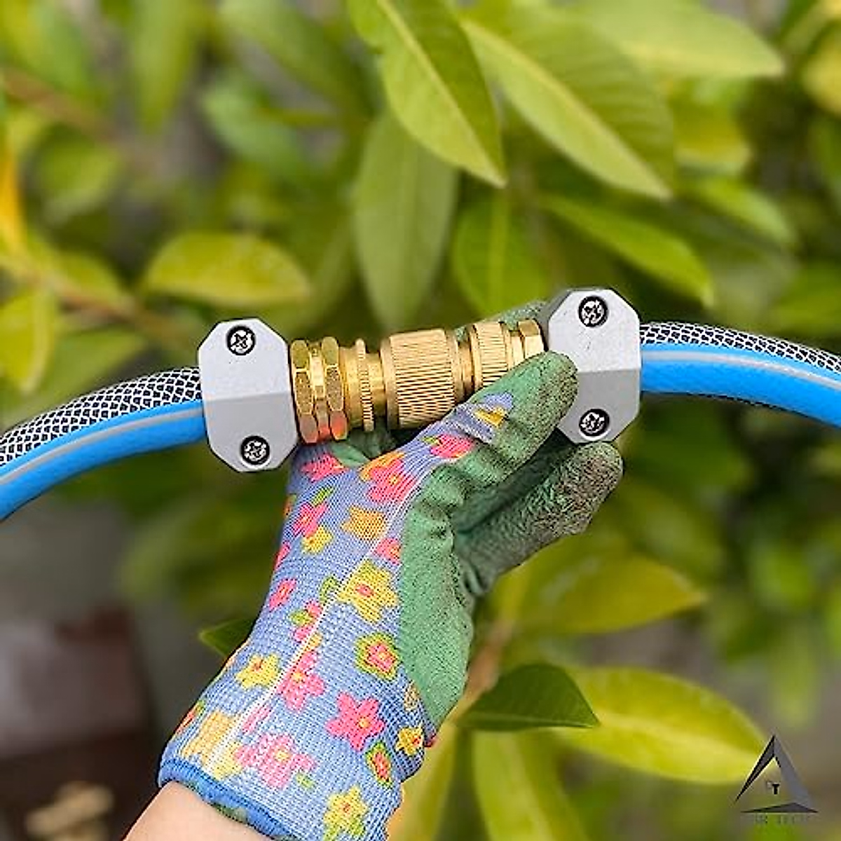 DBR Tech Garden Hose Repair Kit, Male and Female Solid Aluminum Alloy Connectors, Heavy-Duty Rust Resistant Coupler Supports High Water Pressure Systems, 1 Pack