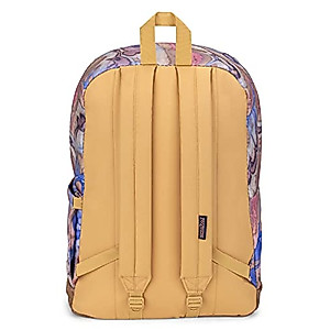 JanSport Right Pack Backpack - Class, Travel, Work, or Laptop Bookbag with Leather Bottom, Marble Mood