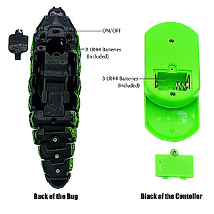 Tipmant RC Bug Remote Control Worm Realistic Caterpillar Inchworm Electronic Animal Toys Fake Insect Car Vehicle Kids Birthday Gifts (Green)