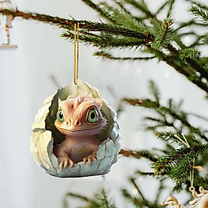 Acrylic Christmas Tree Decorations 1Pc Baby Dragon Ornaments Xmas Hanging Holiday Ornaments for Christmas Tree New Year Pendants Cute for Tiny Christmas Tree Party Craft