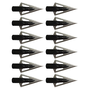 e5e10 135 Grain Metal Broadheads 2 Blade Hunting Arrowhead for DIY Wood Arrow Longbow for Hunting 12pcs