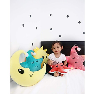 Around The Crib kokoons Cuddly Sun Plush Musical Night Light - Double Sided. Pale Yellow/Dark Yellow